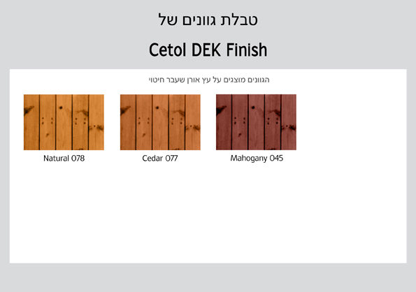 Sikkens Cetol Dek Finish חומר גמר לדקים | טיפול בעץ עם מוצרי סאן-דק